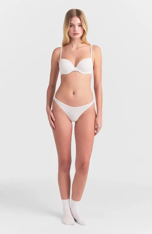 SKIMS Everyday Cotton Thong - Snow