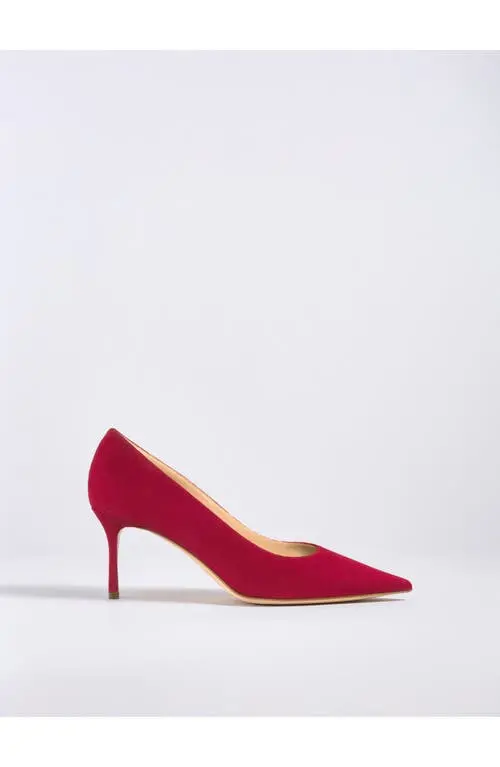 Marion Parke Classic Pump 70 Suede - Red