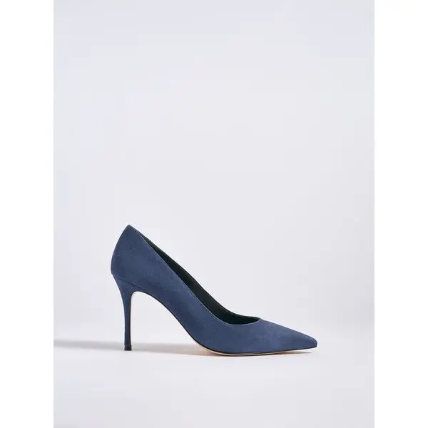 Marion Parke Classic Pump 85 Suede - Navy