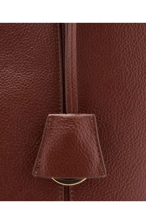 Mango Faux Shopper Bag - Leather