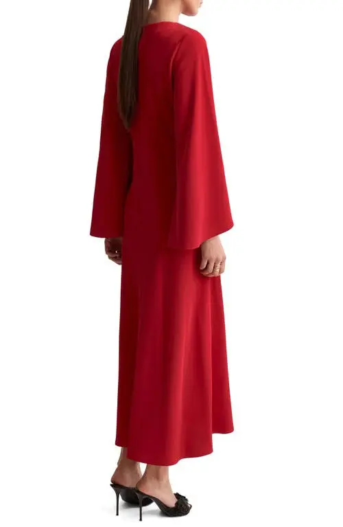 Mango Side Twist Dress - Red