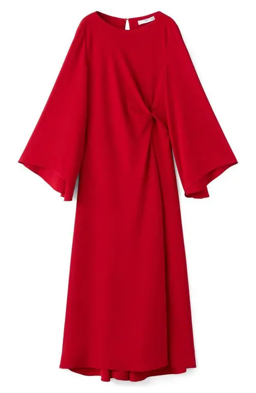 Mango Side Twist Dress - Red