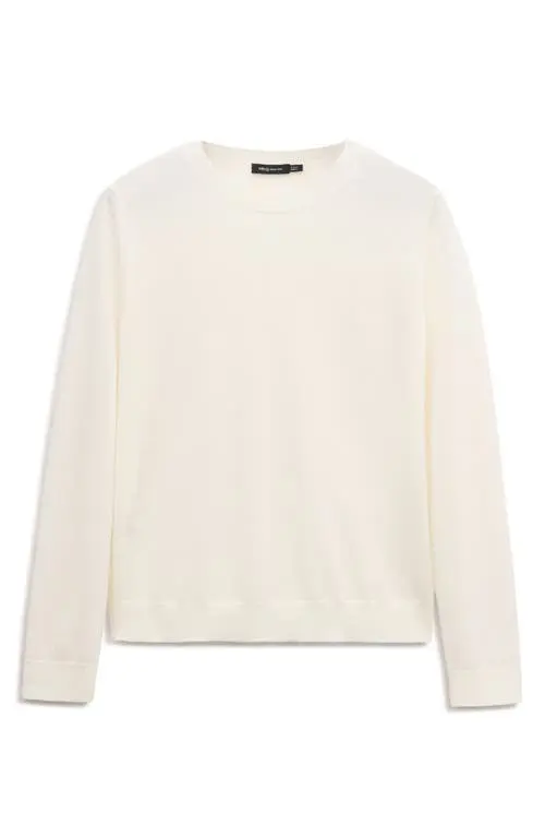 Mango Crewneck Wool Sweater - Ecru