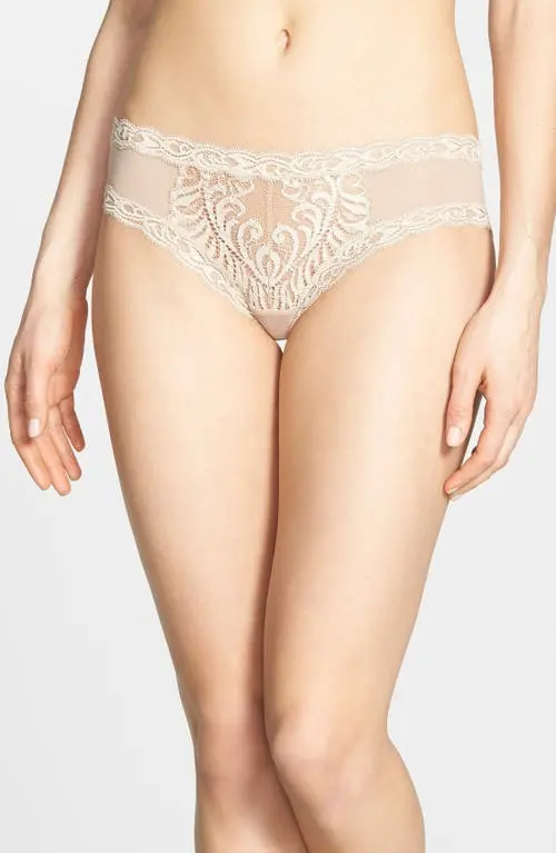 Natori Feathers Lace Hipster - Cafe