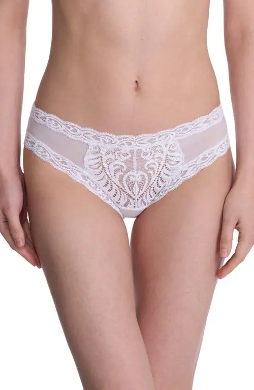 Natori Feathers Lace Hipster - White