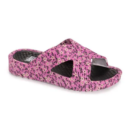 MUK LUKS Spa Day Sandal - Magenta Floral