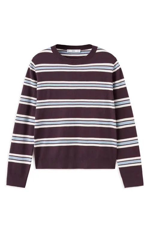 Mango Stripe Crewneck Sweater
