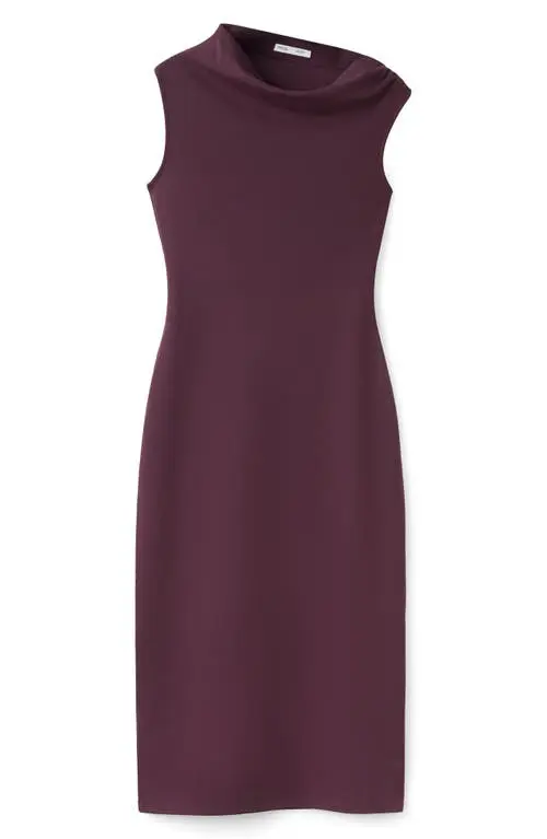 Mango Asymmetric Midi Sheath Dress