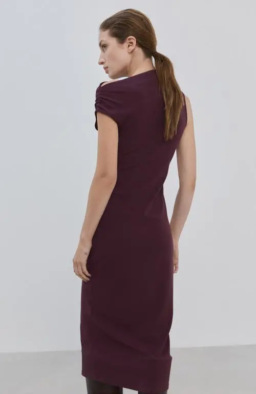 Mango Asymmetric Midi Sheath Dress