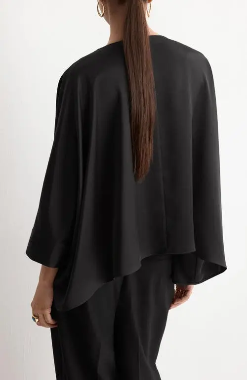 Mango Asymmetric Satin Top