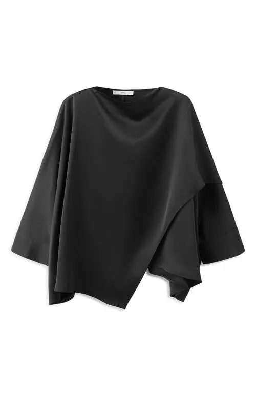 Mango Asymmetric Satin Top