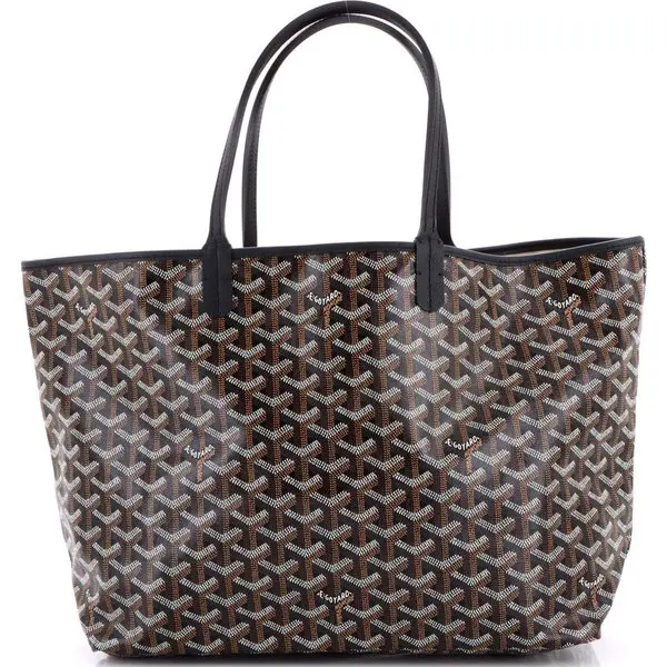 Goyard Saint Louis Pm Tote Coated Canvas - Black