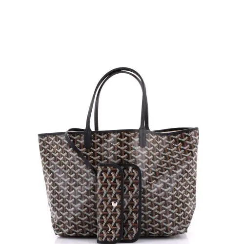 Goyard Saint Louis Pm Tote Coated Canvas - Black