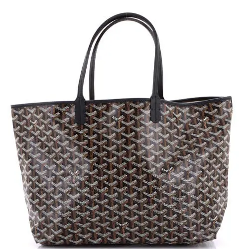 Goyard Saint Louis Tote Coated Canvas Pm - Black