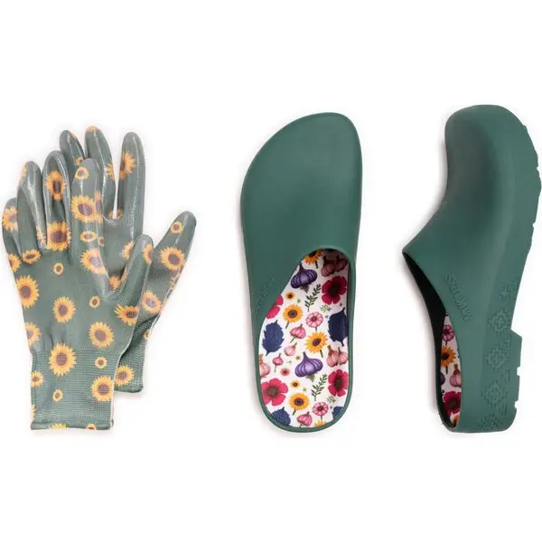 MUK LUKS Garden Clog And Glove Set - Sunny