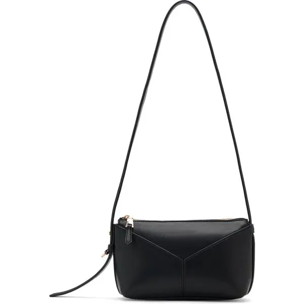 Mango Faux Leather Crossbody Bag - Black