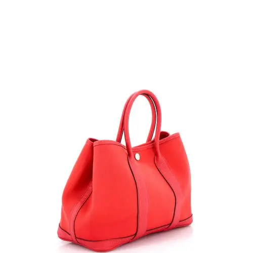 Hermès Garden Party Tote Toile And Leather 30 - Bougainvillier