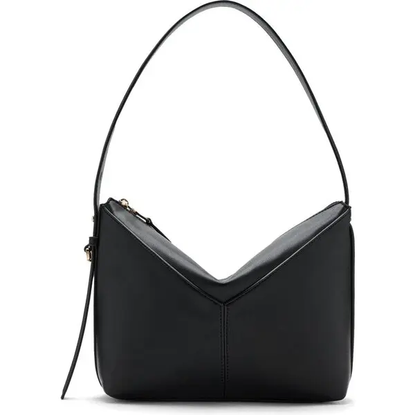 Mango Adjustable Strap Faux Leather Shoulder Bag