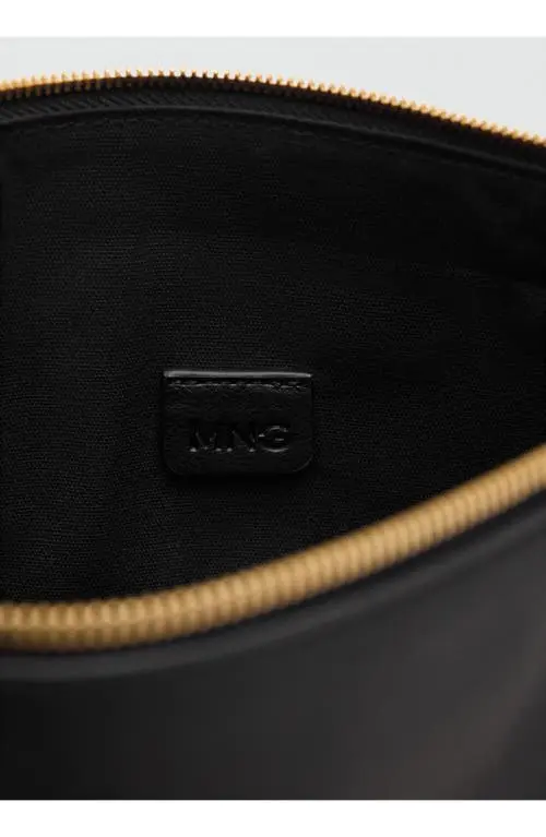 Mango Adjustable Strap Faux Leather Shoulder Bag