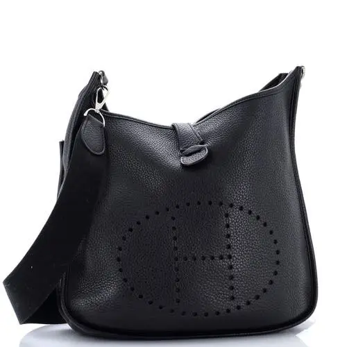 Hermès Evelyne Bag Gen Iii Clemence Gm - Black
