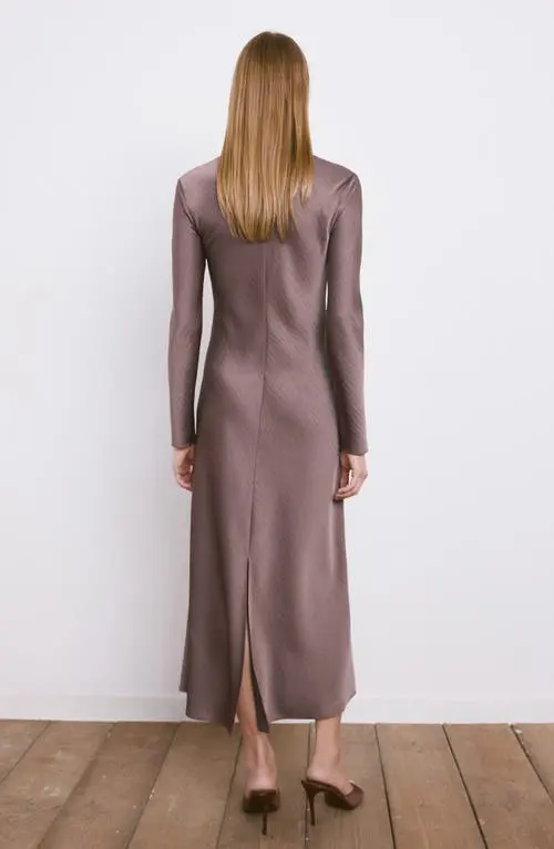 Mango Textured Satin Midi Dress