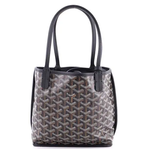 Goyard Anjou Reversible Tote Coated Canvas Mini - Black