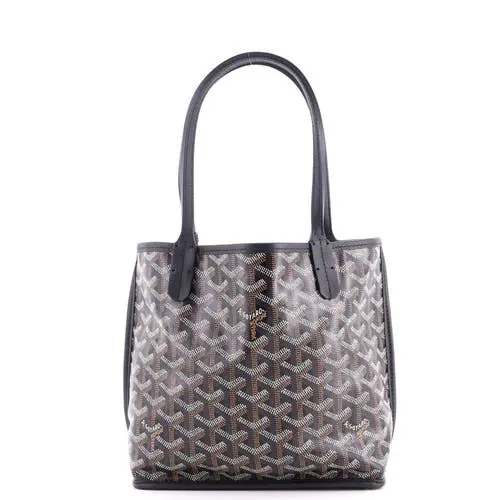 Goyard Anjou Reversible Tote Coated Canvas Mini - Black