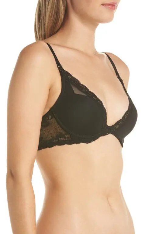 Natori Feathers Underwire Contour Maternity/nursing Bra - Black
