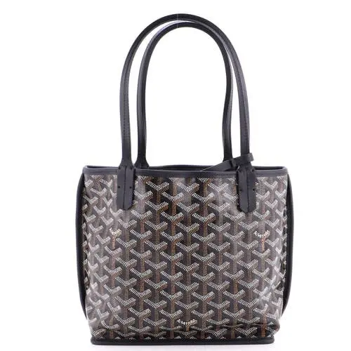 Goyard Anjou Reversible Tote Coated Canvas Mini - Black