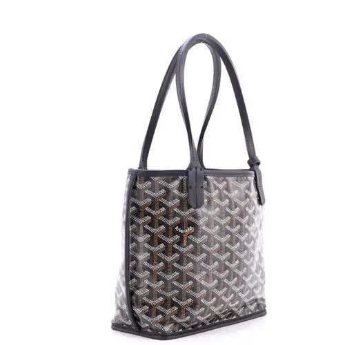 Goyard Anjou Reversible Tote Coated Canvas Mini - Black