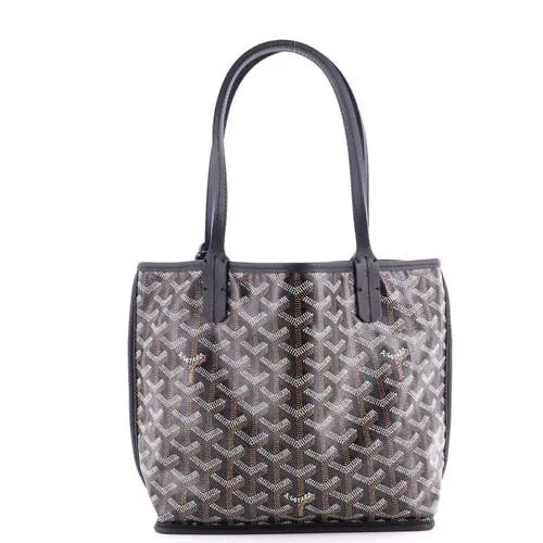 Goyard Anjou Reversible Tote Coated Canvas Mini - Black