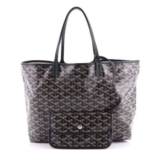 Goyard Saint Louis Pm Tote Coated Canvas - Black