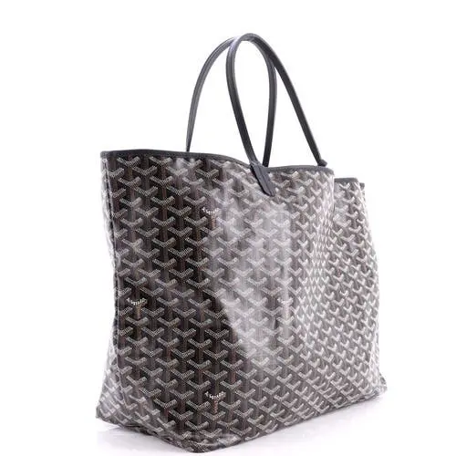 Goyard Saint Louis Gm Tote Coated Canvas - Black
