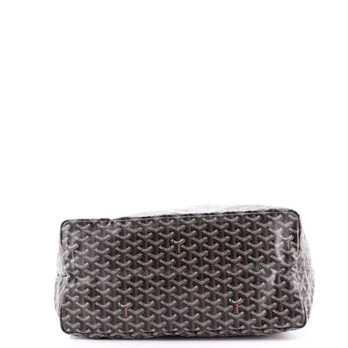 Goyard Saint Louis Gm Tote Coated Canvas - Black