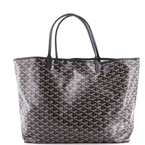 Goyard Saint Louis Tote Coated Canvas Gm - Black
