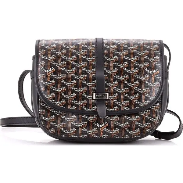 Goyard Belvedere Ii Messenger Bag Coated Canvas Pm - Black