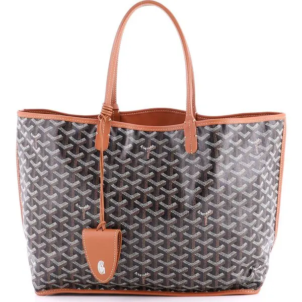 GOYARD Anjou Reversible Tote Coated Canvas Pm - Brown