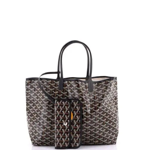 Goyard Saint Louis Pm Tote Coated Canvas - Black
