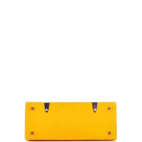Goyard Saigon Top Handle Bag Coated Canvas With Leather Pm - Yellow