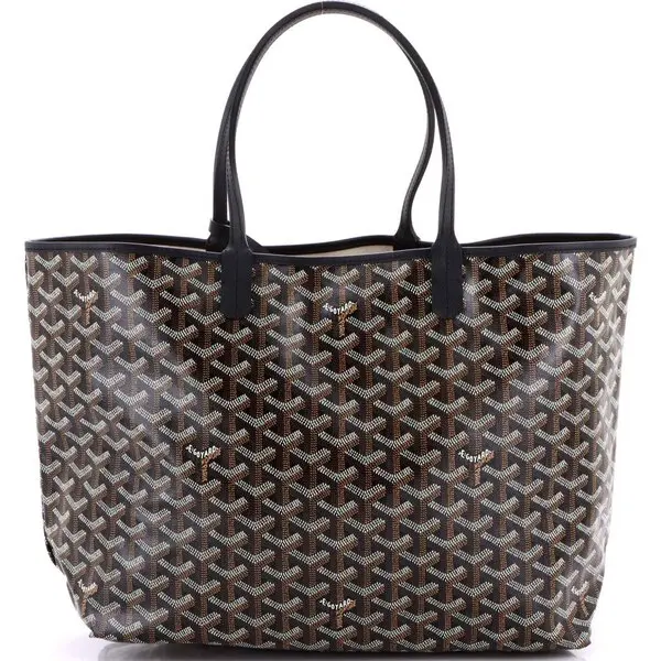 Goyard Saint Louis Tote Coated Canvas Pm - Black