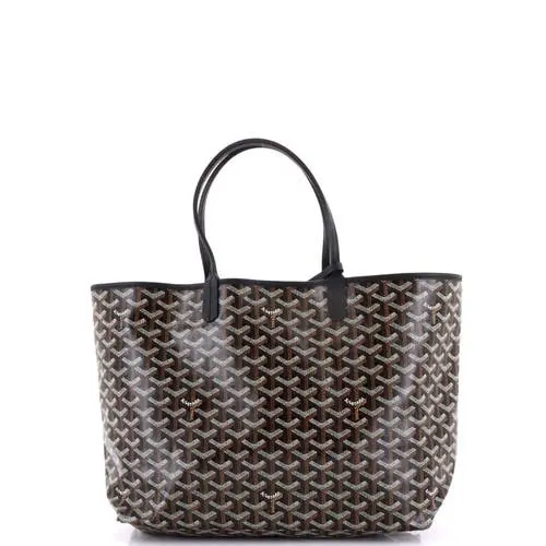 Goyard Saint Louis Tote Coated Canvas Pm - Black
