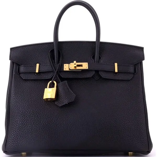 HERMES Birkin Handbag Black Togo With Gold Hardware 25 - Noir