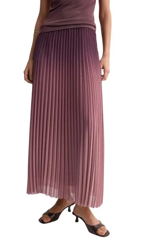 Mango Pleated A-line Skirt - Light/pastel Purple