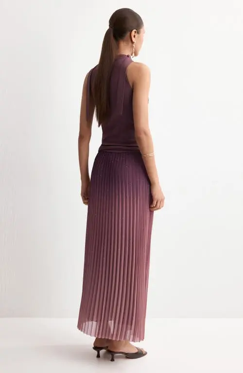Mango Pleated A-line Skirt - Light/pastel Purple