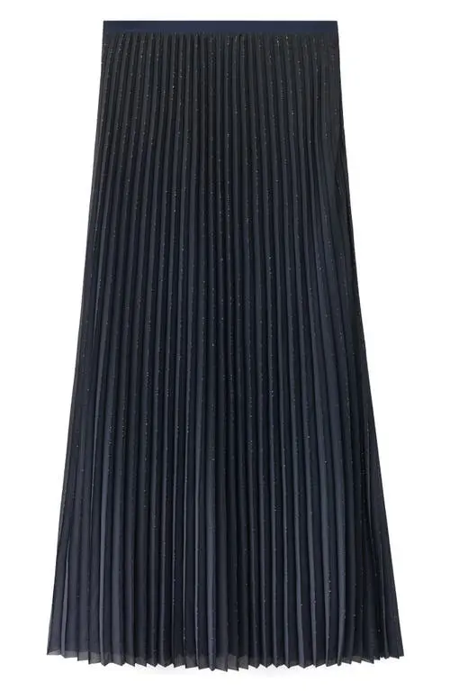 Mango Pleated A-line Midi Skirt