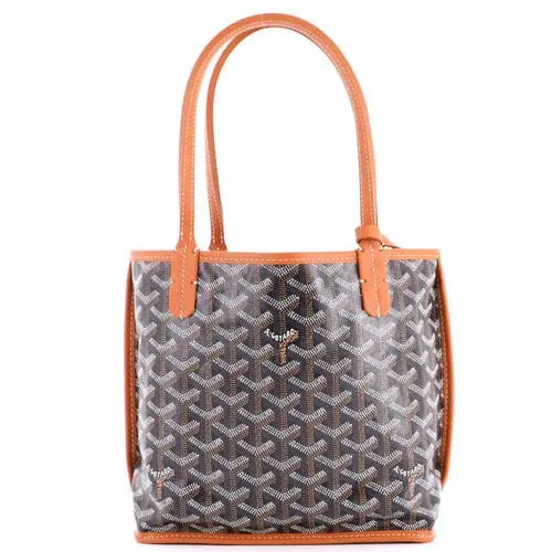 Goyard Anjou Reversible Tote Coated Canvas Mini - Brown