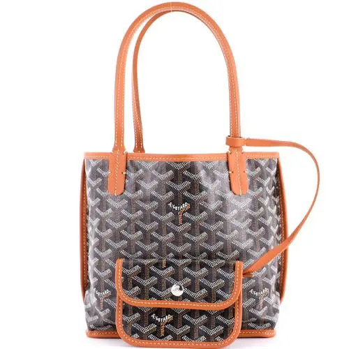 Goyard Anjou Reversible Tote Coated Canvas Mini - Brown