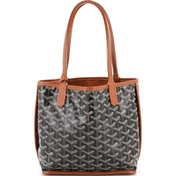GOYARD Anjou Reversible Tote Coated Canvas Mini - Brown