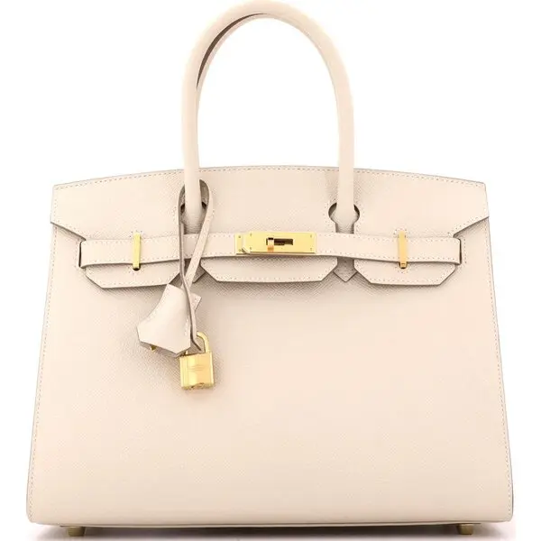 HERMES Birkin Sellier Bag Light Epsom With Gold Hardware 30 - Craie
