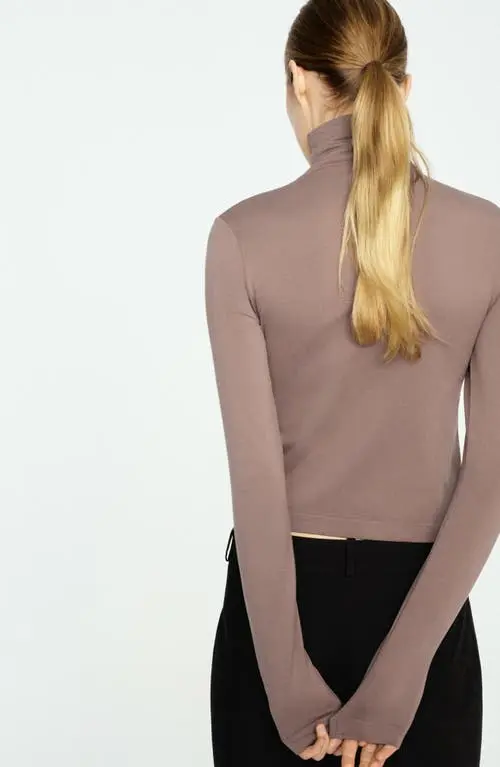 Mango Seamless Turtleneck Top